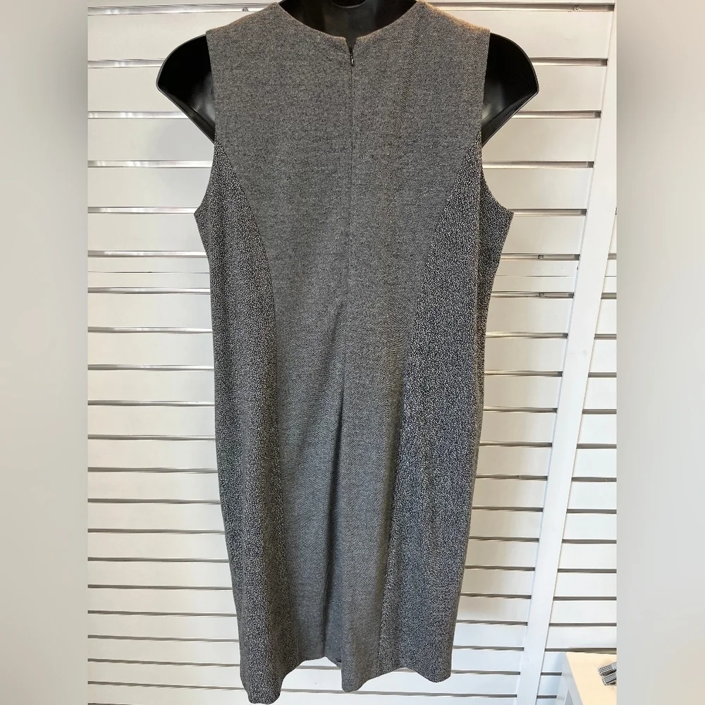 Catherines | Dresses | Gray Sleeveless Dress With Black Lace Accents ...